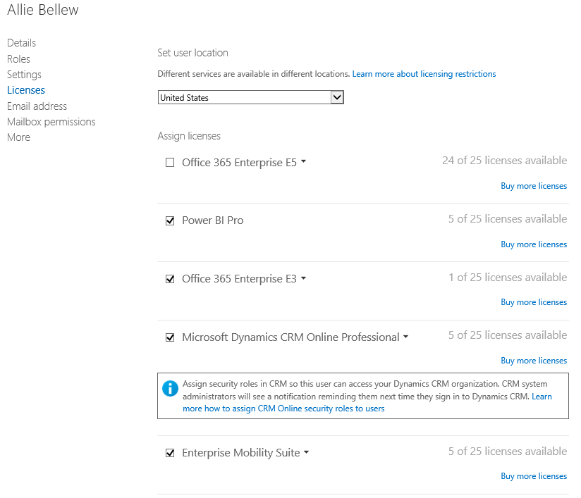 Granular Licensing of Office 365 SKUs