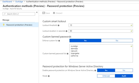 Azure AD Security and Password Protection